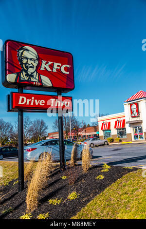 Lancaster, PA, USA - February 19, 2017: A KFC Restaurant, previously ...