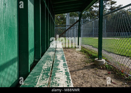 Little league baseball dugout Stock Photo - Alamy