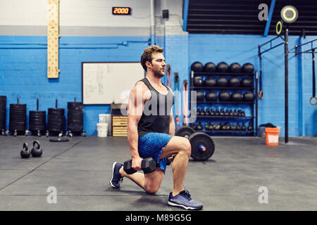 Young Caucasian Male Works Out Stock Photo - Alamy