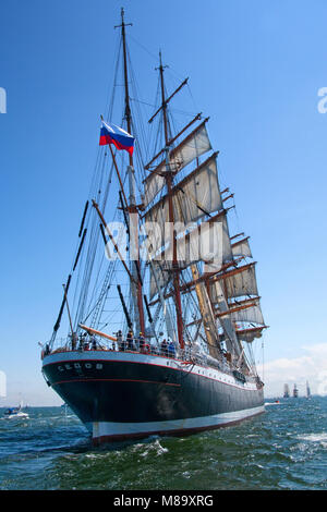 Barque 'Sedov'. Bay of Gdansk, Poland, Europe Stock Photo - Alamy