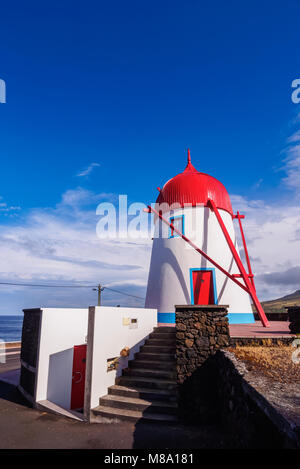 Traditional Windmill in Praia, Graciosa Island, Azores, Portugal Stock ...