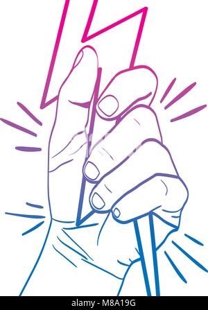 line person hand oppose with ray protest Stock Vector Image & Art - Alamy