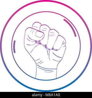 line sticker person hand oppose protest Stock Vector Image & Art - Alamy