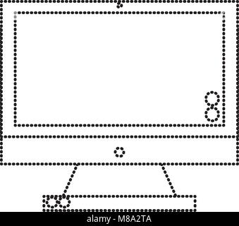 dotted shape electronic screen computer with cpu technology Stock ...