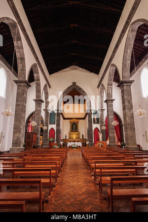 Church of Santissima Trinidade, interior, Lajes do Pico, Pico Island ...