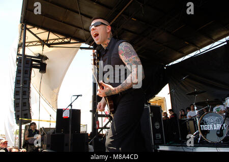 Nick 13 of Tiger Army performs at the 2007 Vans Warped Tour at the ...