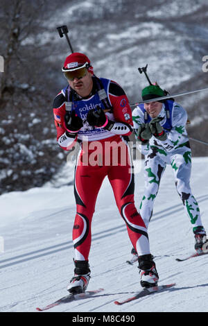 Army Sgt. First Class Joshua Bendell gives gives and interview during ...