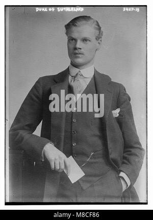 A portrait of the Duke of Sutherland, captured in a formal pose with a ...