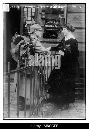 German soldier's 'Auf Wiedersehen', Photograph shows a German soldier ...