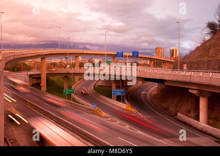 Freeways intersection at Vitacura district in Santiago de Chile Stock ...
