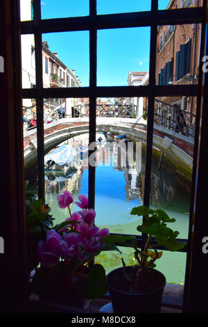 Details of Venetian architecture around a canal Stock Photo - Alamy