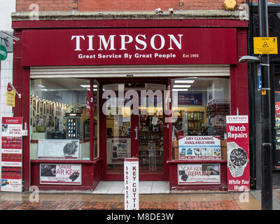 Timpson shoe and watch repairs shop in truro, uk Stock Photo - Alamy