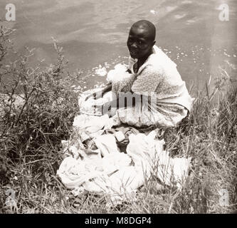 1940s East Africa - Uganda - Baganda woman in a traditional bark cloth ...