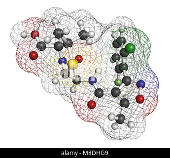 Floxacillin antibiotic molecule Stock Photo - Alamy