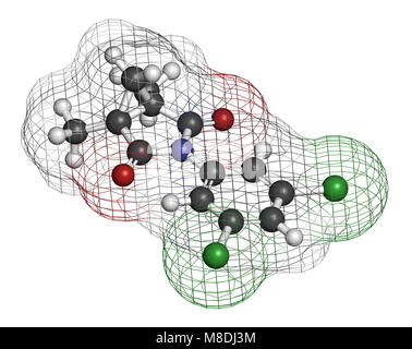 Procymidone pesticide molecule. 3D rendering Stock Photo - Alamy