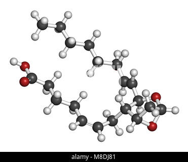Thromboxane A2 (TXA2) molecule. 3D rendering Stock Photo - Alamy