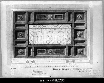 A detailed floor plan of the south wing of the United States Capitol ...