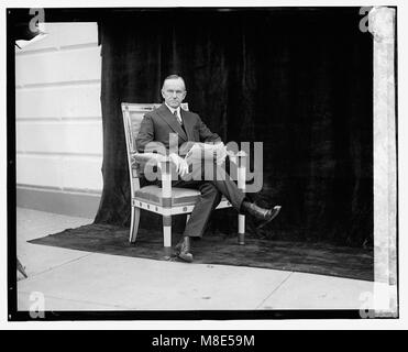 A formal portrait of Calvin Coolidge, the 30th president of the United ...