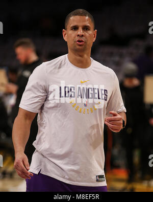 Los Angeles Lakers assistant coach Nate McMillan in the first half of ...