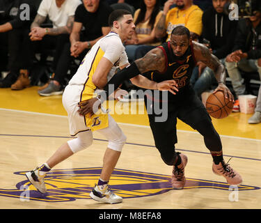 Los Angeles Lakers forward LeBron James pulls rebound away from Miami ...