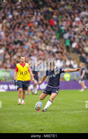 Scotland's Greig Laidlaw kicks a conversion during the Autumn ...