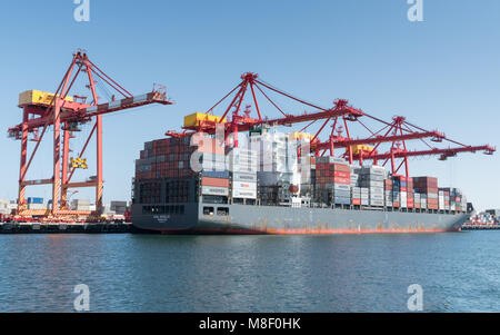 FREMANTLE, AUSTRALIA - JANUARY 22, 2018: Port of Fremantle in early ...