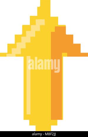 Pixelated arrow up vector illustration graphic design Stock Vector ...