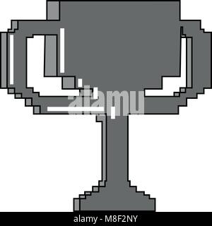 Pixelated trophy cup vector illustration graphic design Stock Vector ...