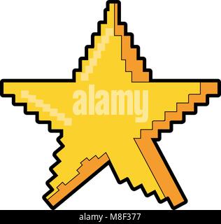Pixelated star symbol vector illustration graphic design Stock Vector ...