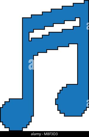 Pixelated music note vector illustration graphic design Stock Vector ...