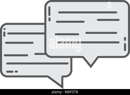 line chat bubbles text notes message vector illustration Stock Vector ...