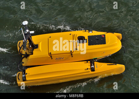 ASV Global C-CAT3 unmanned autonomous surface vessel being demonstrated ...