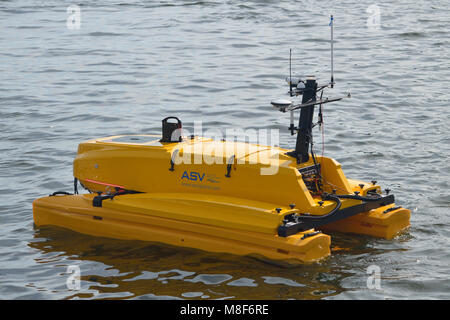 ASV Global C-CAT3 unmanned autonomous surface vessel being demonstrated ...