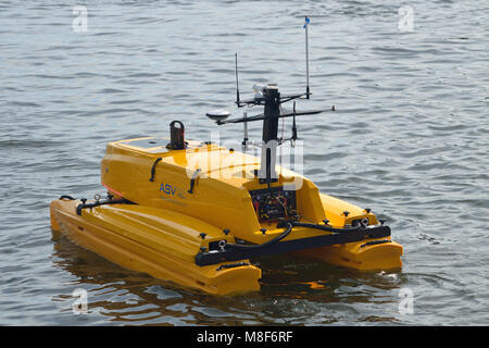 ASV Global C-CAT3 unmanned autonomous surface vessel being demonstrated ...