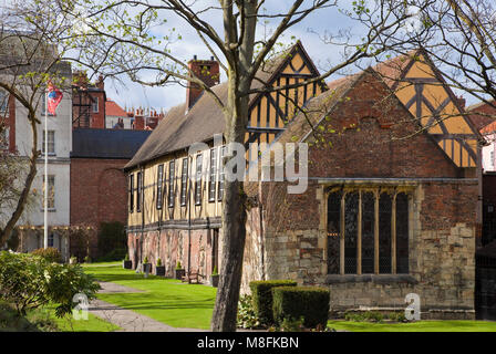 York Merchant Adventurers Hall Guildhall interior coat of arms ...