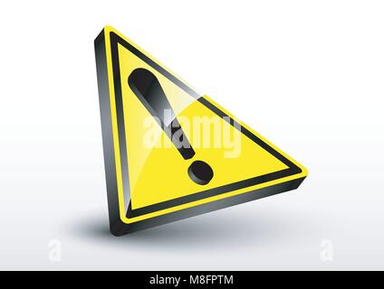 General warning sign with exclamation mark, vector illustration Stock ...