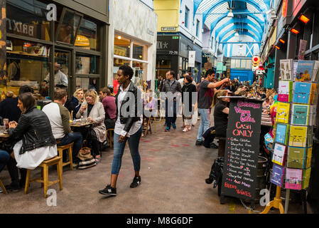 Brixton Market shops and stalls with multicultural fruit and veg Stock ...