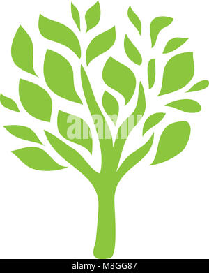 Modern Tree logo Stock Photo - Alamy