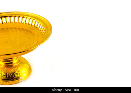 golden ware isolate in white background Stock Photo - Alamy