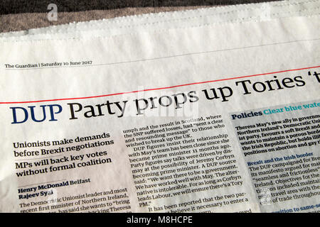 Arlene Foster of the Democratic Unionist Party, British Prime Minister ...