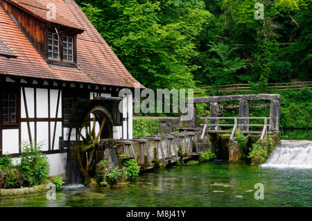 Blautopf (karstic spring at the southern edge of the Swabian Alps) in ...