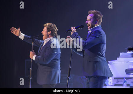 Michael Ball and Alfie Boe performing in concert at the First Direct Arena in Leeds on December ...