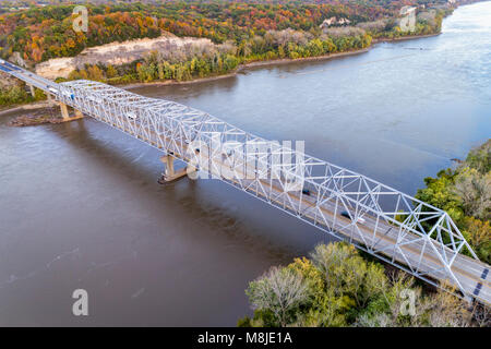 Missouri River bridge and I-70 highway near Rocheport, MO (Taylor's ...