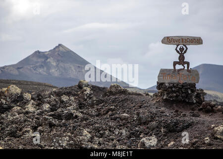 Symbol of the National Park of Timanfaya, Parque Nacional de Timanfaya ...