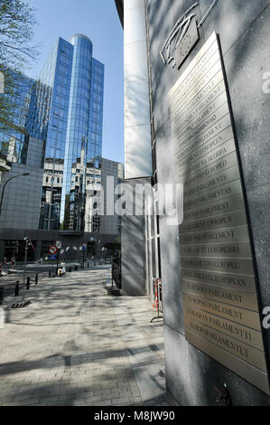 Altiero Spinelli building and names of European Parliament in all ...
