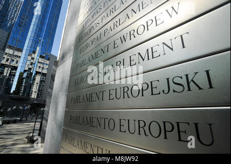 Altiero Spinelli building and names of European Parliament in all ...