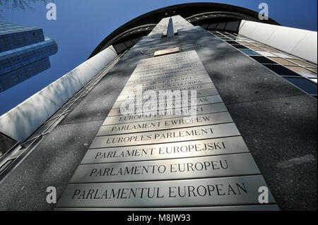 Altiero Spinelli building and names of European Parliament in all ...
