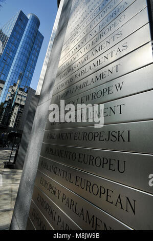 Altiero Spinelli building and names of European Parliament in all ...