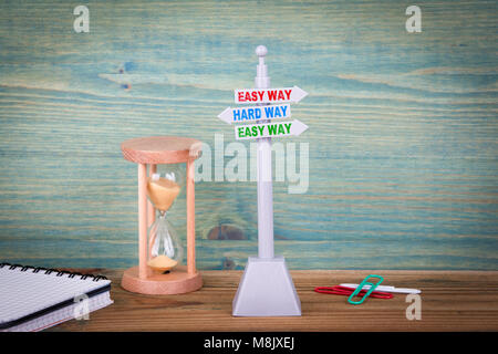 We make it easy symbol. Concept words We make it easy on wooden cubes ...