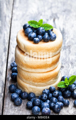 Stack of homemade yeast pancakes Stock Photo - Alamy